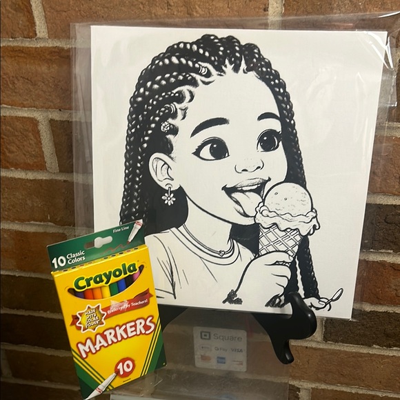 Handmade | Art | Crayola Classic Colors Markers With Girl Eating Ice ...